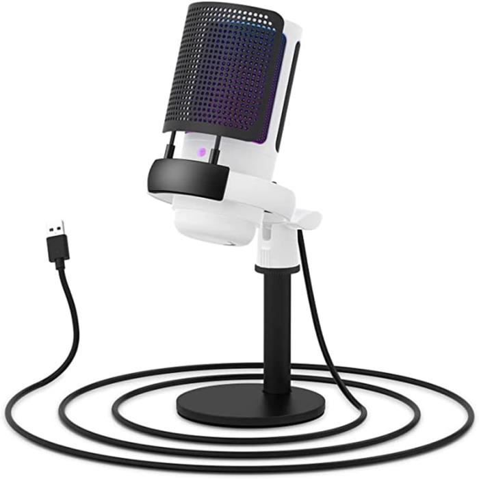 Microphone De Jeu, Microphone Usb Pour Pc Avec Contrôle Rvb, Touche ...