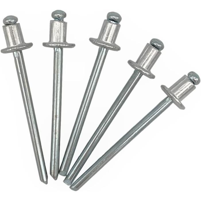 Lot De 100 Rivets Aveugles 4,0 X 5 Mm, Tête Bombée Type Ouverte, Din ...
