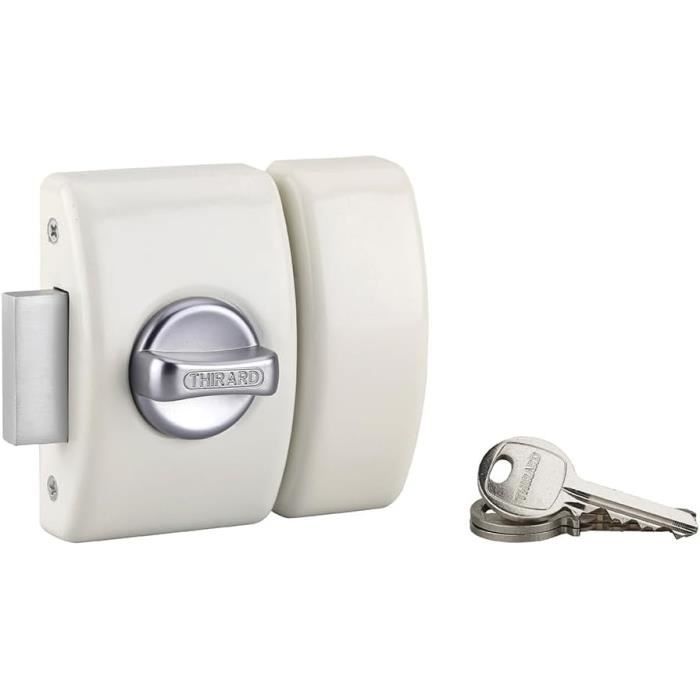 Verrou À Bouton Design 5 Pour Porte D'Entrée, Cylindre 40Mm, Acier, 3 ...