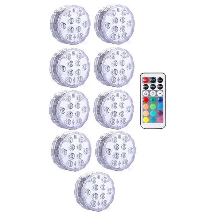 1 Controller 9 Lamp Lampe LED SubSN RGB Sous-marine pour Piscine Vase ...