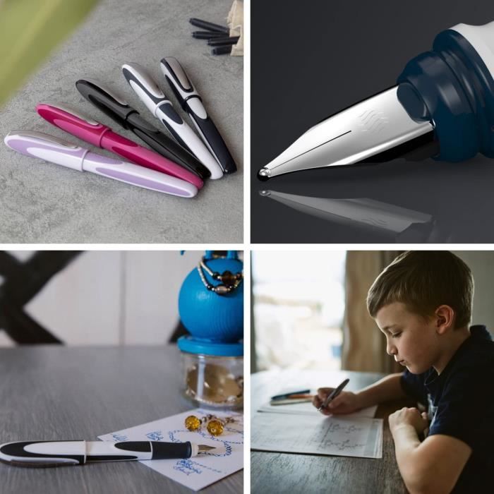 Schneider Ray Stylo plume pour gaucher avec cartouche d'encre standard ...