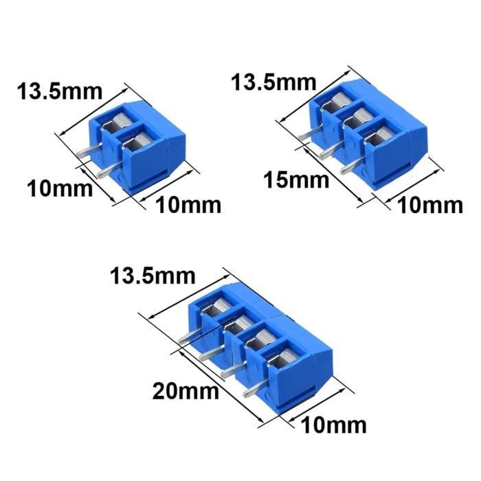 Connecteur de bornier à vis pour montage sur PCB - HURRISE - 100 Pièces ...