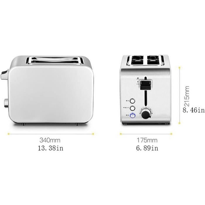 Grille Pain Toaster 2 Slice Extra Wide Slot Toasters 3 Fonctions ...