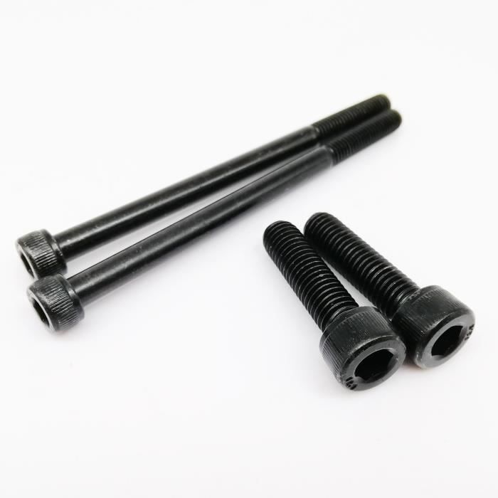 M8 5pcs-25mm -Boulon à tête hexagonale en acier allié 12.9, couleur noire, 5-10-25-50 pièces ...