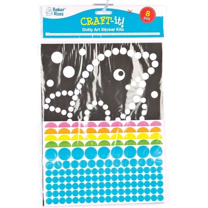 Illustrations Et Gommettes Rondes Autocollantes (Lot De 8) - Loisirs ...