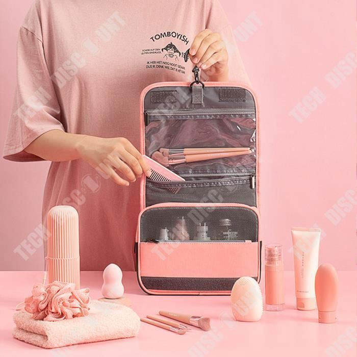Trousse de toilette - TD® - Voyage étanche - Cuir PU - Grande capacité ...