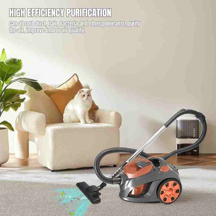 Aspirateur sans Sac Cyclonique 3300W Aspirateur Puissant, 3L Réservoir ...