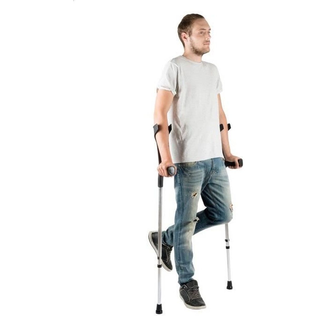 PEPE-BÉQUILLES, Béquilles noires pour adulte, Béquilles réglables en ...