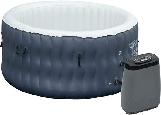 Spa Rond - Jacuzzi - Gonflable - 930L - 108 Jets de Massage - Bâche et ...