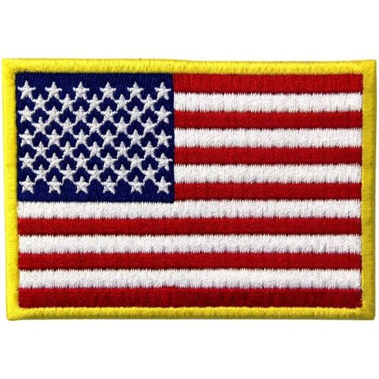 Drapeau américain USA Brodé Crochet et boucle d'attache Patch [W17] - Cdiscount Maison