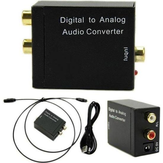 Adaptateur de convertisseur Audio coaxial optique numérique vers ... Adaptateur de convertisseur Audio coaxial optique numérique vers ...