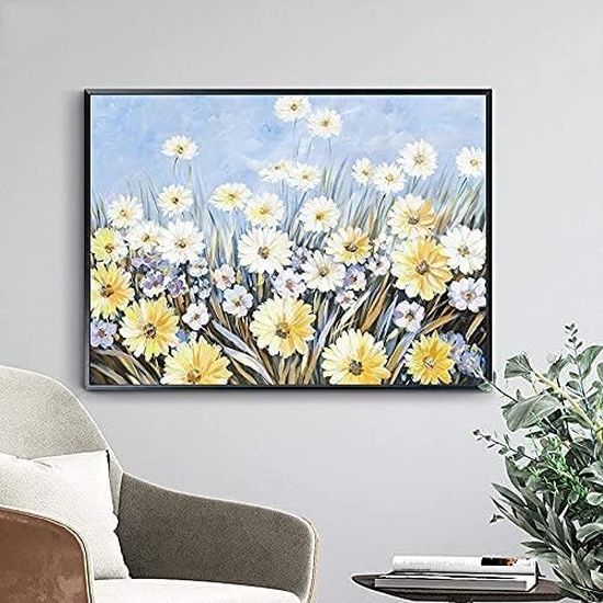 Tableaux Posters et Arts décoratifsToile Tableau Peinture Daisy Fleur ...