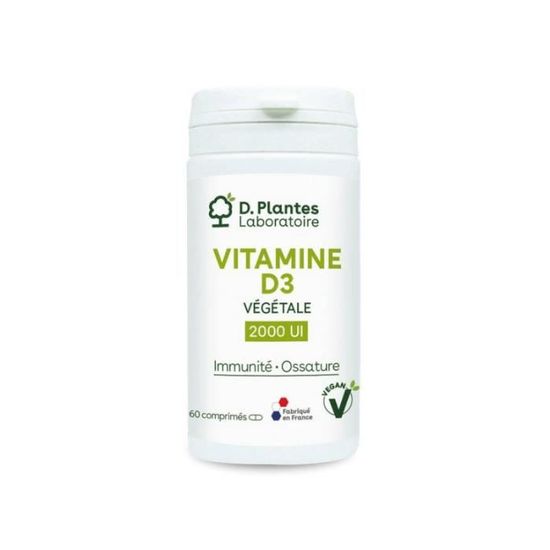 Vitamine D3 2 000 UI Végétale - D.Plantes - 60 comprimés Vegan ...