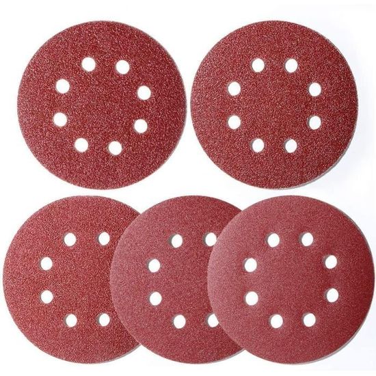 100 Pièce Disques de Ponçage à fixation en Ponceuse excentrique ...