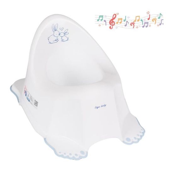 TEGA BABY® Boîte à musique, Pot pour bébé, antidérapant, lapins, blanc ...