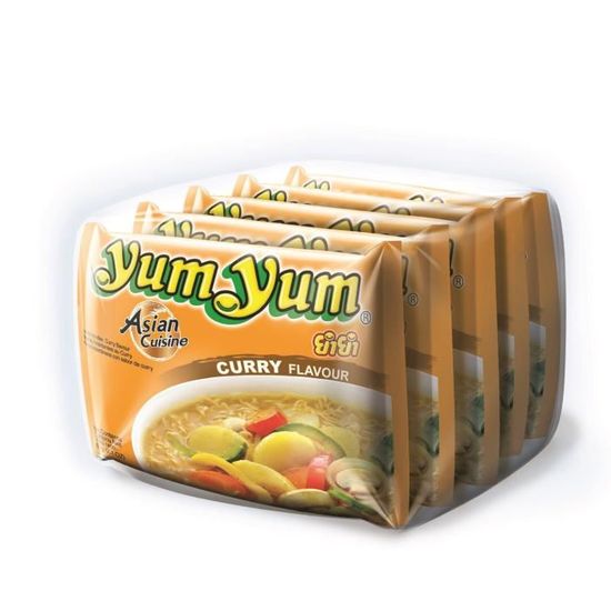 LOT DE 4 - YUM YUM - Nouilles Saveur Curry - blister de 5 sachets de 60 ...