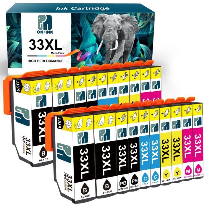 OK-INK 20 Pack Cartouche Epson 33 33 XL 33XL multipack Compatible avec ...