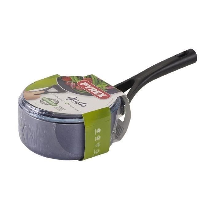 PYREX Casserole Anti-adhérent + couvercle Gusto 20 cm bleu - Cdiscount ...
