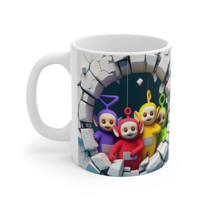 Mug Teletubbies Mur Cassé –Tasse Fun avec Teletubbies Colorés –Cadeau ...