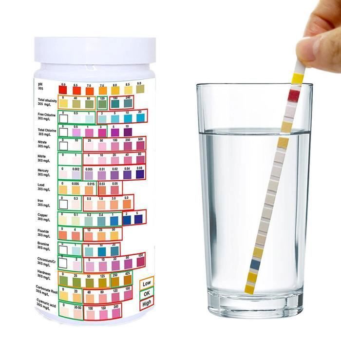 Kit analyse de eau potable - MIOLOE - 16 paramètres - Test-100strips ...