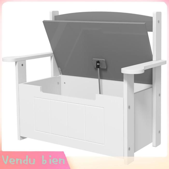 LIA Coffre jouets enfant 2 en 1 banc vérin 68,5x34x58cm - Cdiscount ...