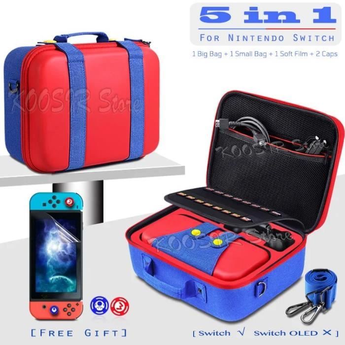 Kit 5 en 1 2 - Sac de rangement pour console Nintendo Switch, étui de ...