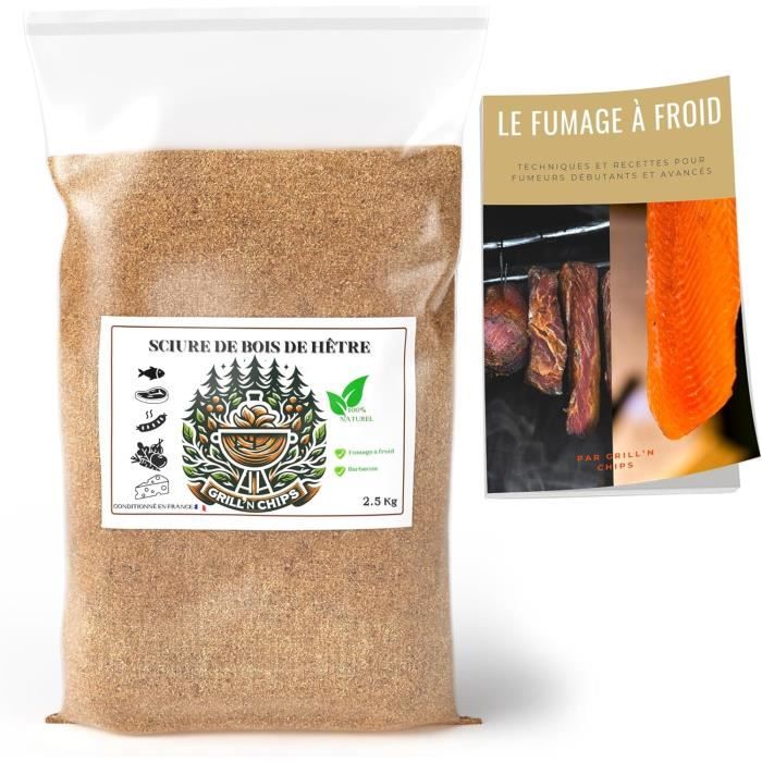 Sciure de Bois de Hêtre 2,5 Kg pour Fumoir à Viande et Poisson ...