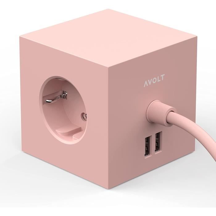 Multiprise Electrique - Multiprise USB Cube avec 3 Prises et 2 Ports ...
