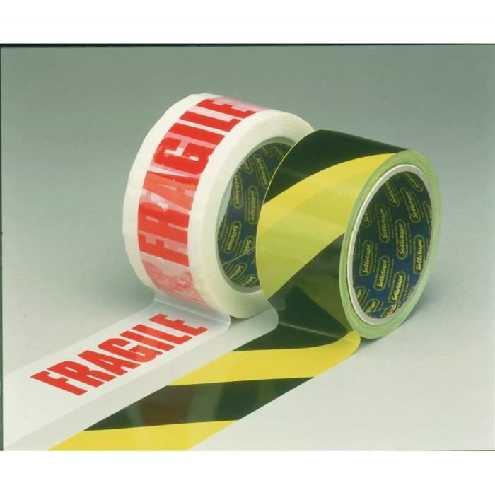 6 X Rouleaux Fragile Imprimé Adhésif Emballage Colis Bande 48mm X 66m ...