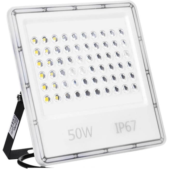 Projecteur Led 50 W Super Lumineux Extérieur 5000 Lm 6500 K Ip67 ...