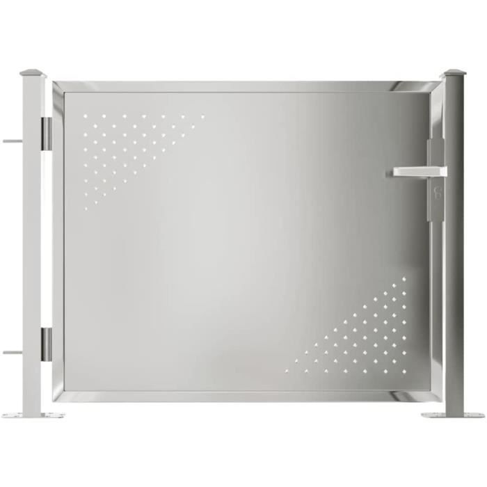 Portail de Jardin Portillon de Terrasse Porte de Patio Barrière de ...