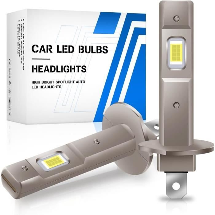 2Pcs Ampoule H1 Led, 12V 16000Lm 6500K Ampoule De Remplacement De Phare ...