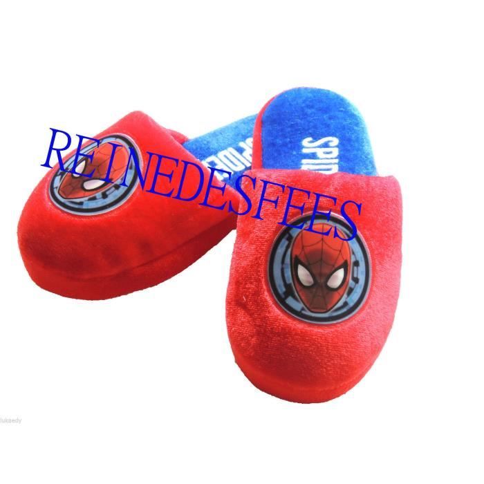 Pantoufles enfants Spiderman héro Marvel chaussons l'homme araignée ...