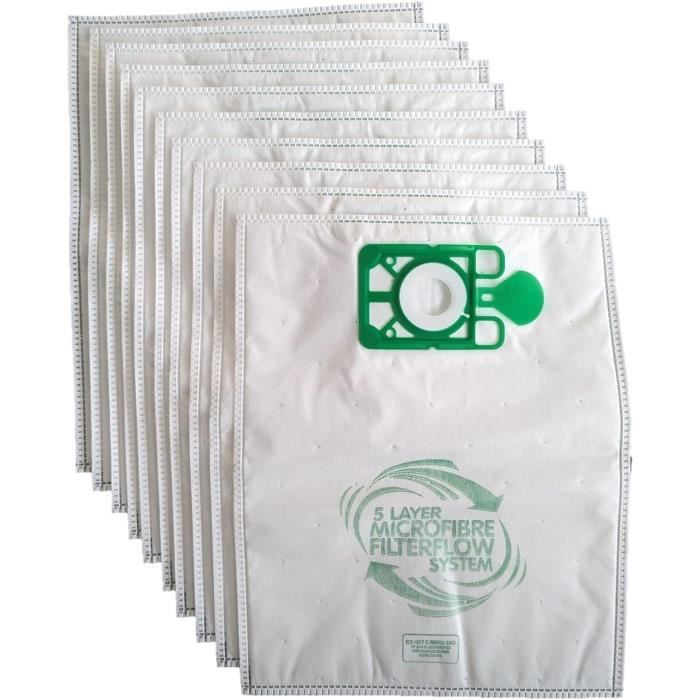 Lot De 10 Sacs À Poussière En Microfibre 5 Couches Pour Aspirateurs ...