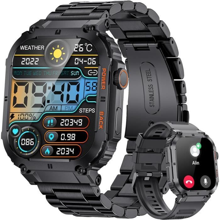 Montre Connectée Homme Sport Avec 123+ Modes Sportifs,1.96'' Hd Montre ...