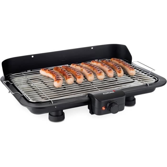 46117 Barbecue Électrique De Table Avec Surface De Cuisson Xxl (51 X 30 Cm) | 2200 W | Élément ...