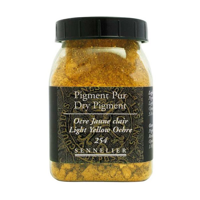 Pigment pour création de peinture - SENNELIER - Ocre jaune clair - Pot ...