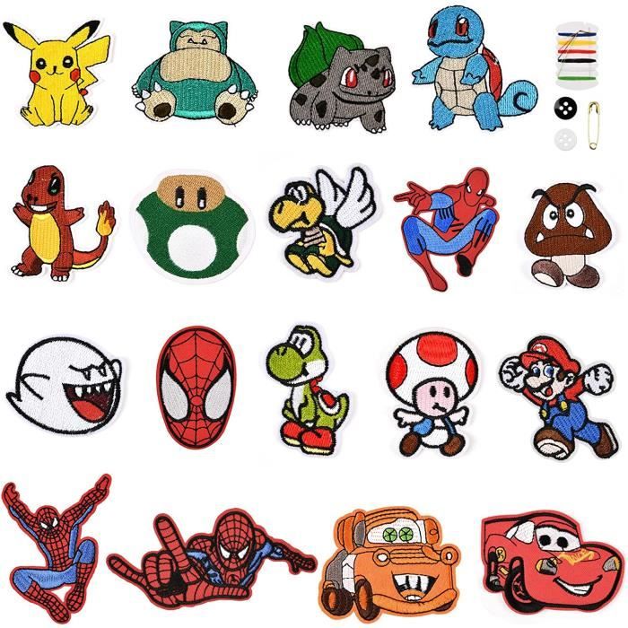 AUAUY 18 Pièce Patch Thermocollant Vetement, Ecusson Thermocollant ...