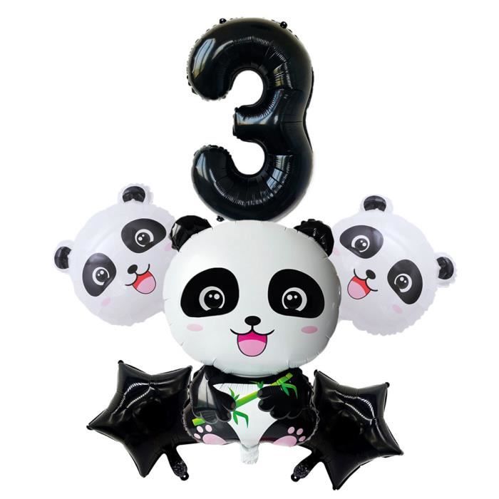 6pcs ballons de fête ballons en forme de panda ensemble de fournitures ...