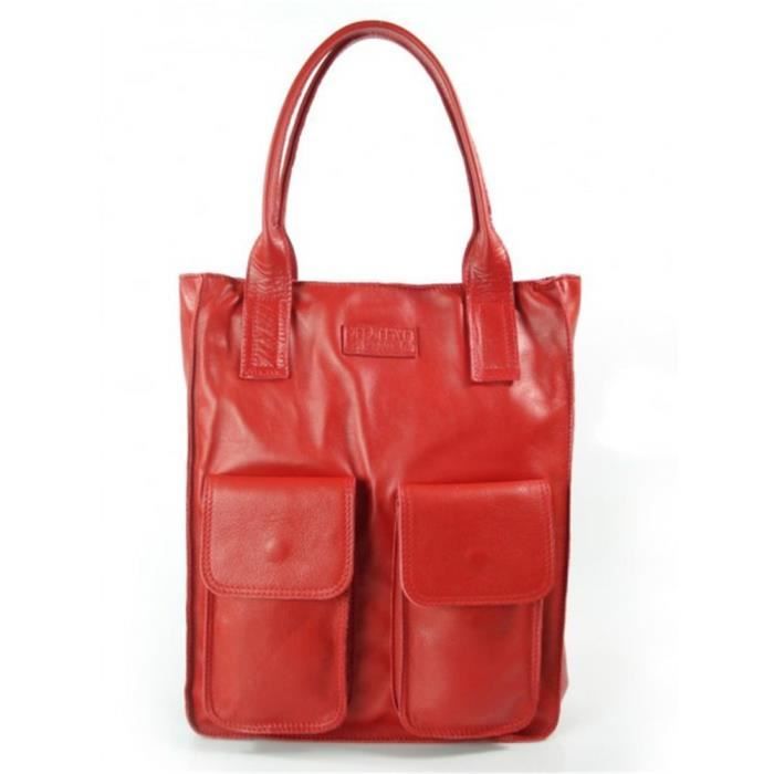 Sac VERA PELLE Xxl A4 Rouge - Femme/Adulte - Cdiscount Jardin