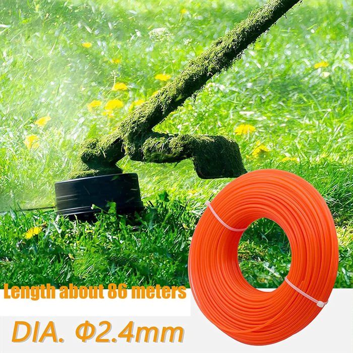 Fil Coupe Bordure, Fil Nylon pour Coupe Bordure 2.4mm Universel Boe Boe de Rechange Strimmer ...