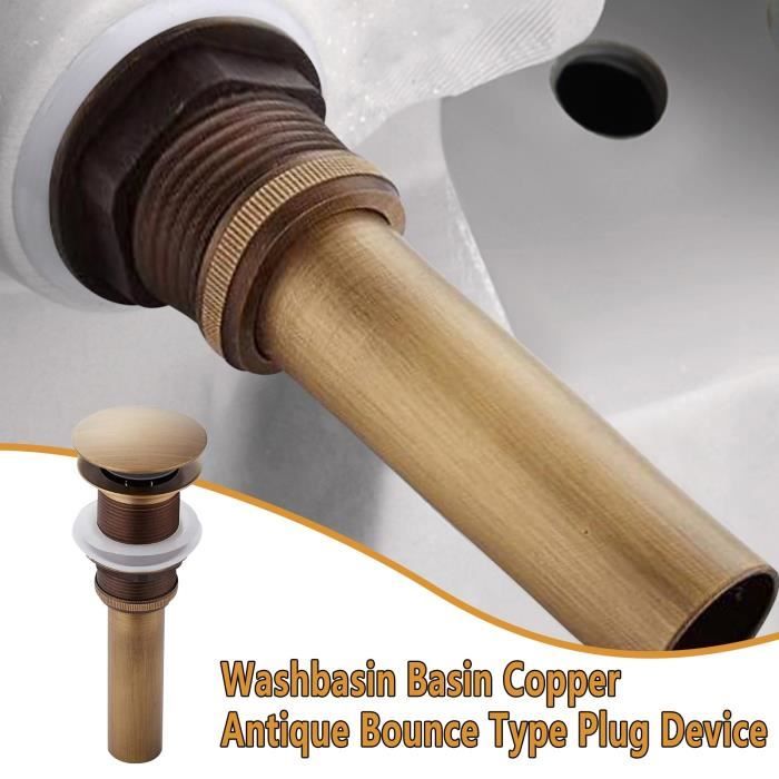 Dispositif De Prise D'Évier Lavabo Type À Rebond Antique En Cuivre ...
