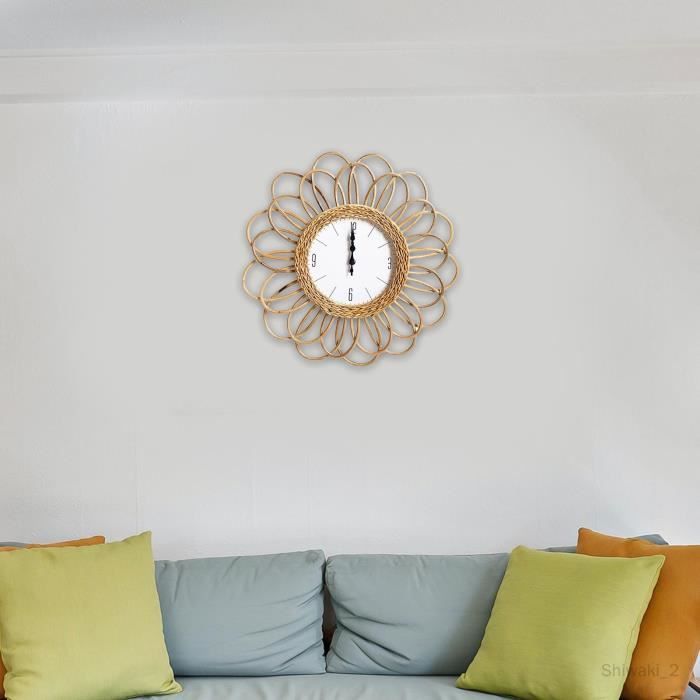 Rotin Horloge Murale Tenture Rotin Horloge Murale Montre Mode Non ...