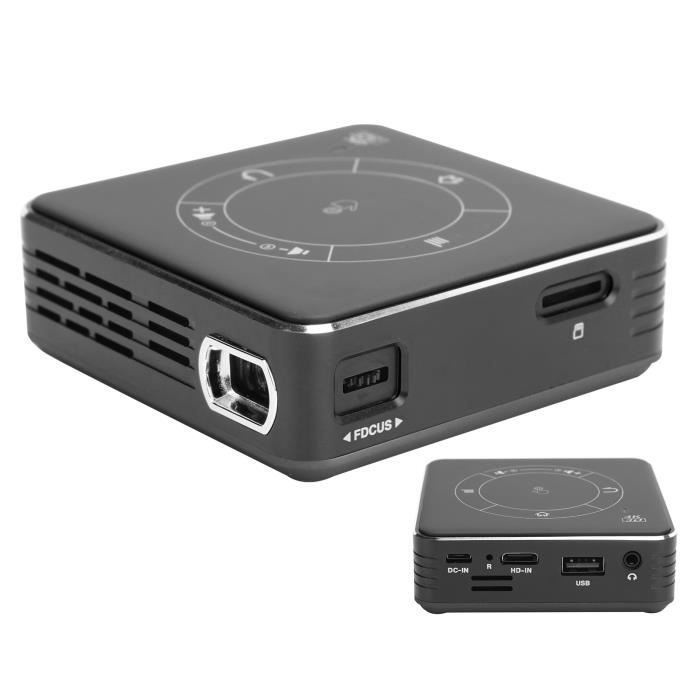 Qiilu Projecteur à connexion fil C99 Projecteur Mini Home WiFi ...