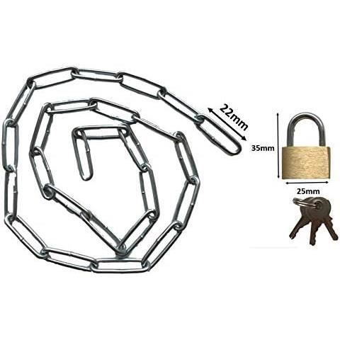 Chaîne En Acier Avec Cadenas-Chaîne Robuste Avec Cadenas + 3 Clés ...