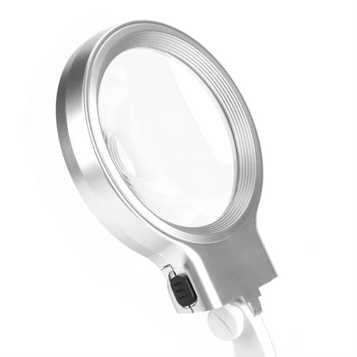 Loupe de table SURENHAP avec lumière LED - Support de pince de table ...