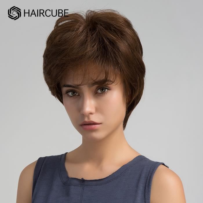 PERRUQUE- FAUX CHEVEUX ,WM3025-3-Aucun Dentelle-30% De Cheveux humains ...