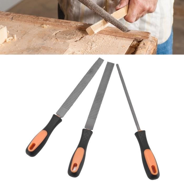Lime à bois - SONEW - 3 Pièces - Acier au carbone - Dents grossières ...