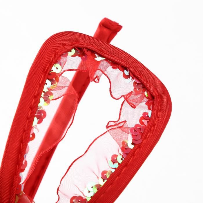 Iixpin C-string Sexy Femme Ouvert Tanga Dentelle G-string T-back Mini String Erotique Slip Rouge ...