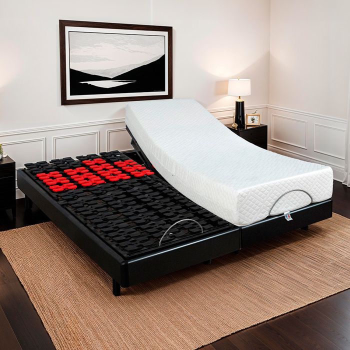 Ensemble Duo Matelas Mousse Accueil Mémoire de forme + Sommiers ...